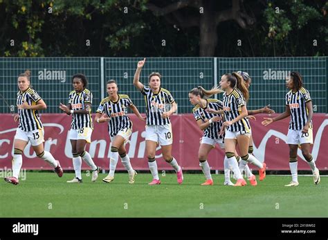 Roma Lazio 15th Apr 2024 Cristiana Girelli Of Juventus Celebrates