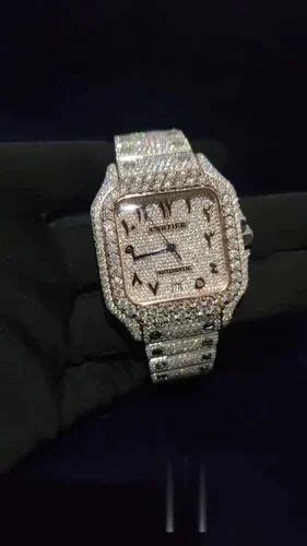 D COLOR VVS ALL MOISSANITE DIAMOND FULLY ICED OUT WATCH At Rs 30500