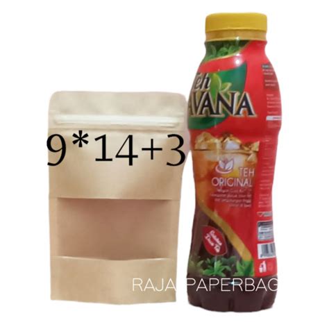 Jual STANDING POUCH KRAFT PAPER COKLAT WINDOW PLASTIK KLIP KRAFT