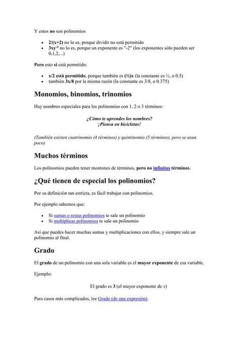 Sumar Y Restar Polinomios PDF