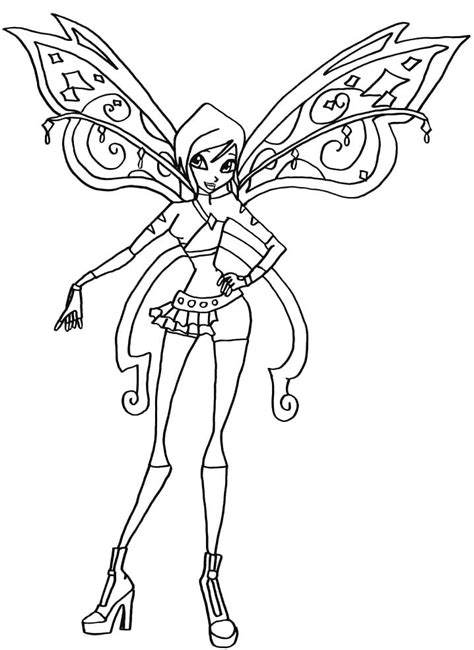 Målarbild Musa Winx Club Skiv ut gratis på malarbilder se