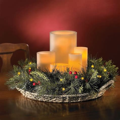 The Remote Controlled Prelit Holiday Centerpiece Hammacher Schlemmer