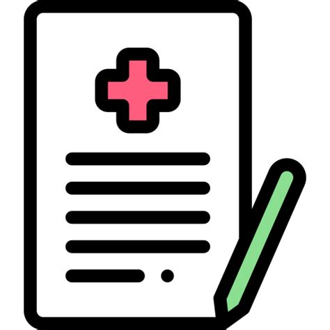 Icono De Informe M Dico Detailed Rounded Lineal Color
