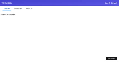 tabs example codesandbox