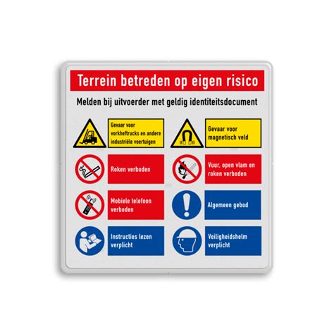 Veiligheidsbord Met 8 Pictogrammen Nodig Bewerk Online
