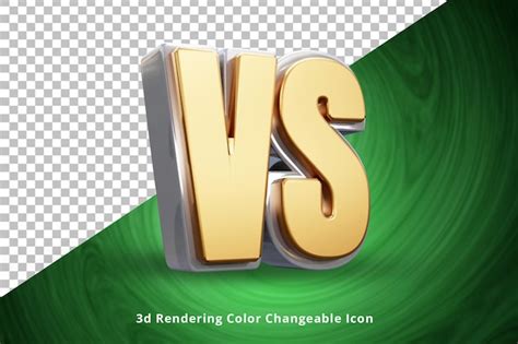 Logo De Renderizado 3d Versus Vs Dorado O Efecto De Texto De Logo Vs