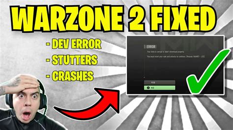 How To FIX Any DEV Error CRASH Stutter In Warzone 2 Call Of Duty