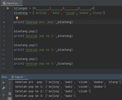Penghapusan Dan Pengosongan List Pada Pemrograman Python PT Proweb