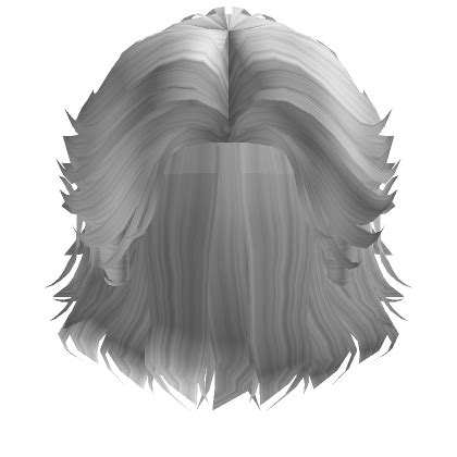 Layered Messy Mullet In White Roblox