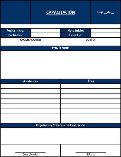 Formato De Capacitaciones