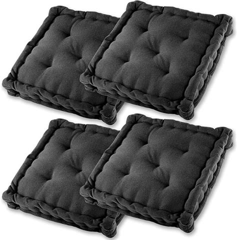 Amazon de Gräfenstayn 4er Set Sitzkissen Stuhlkissen 40x40x8cm für
