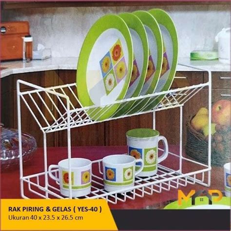 Promo MODELLINE Rak Piring Besi 2 Susun Rak Piring Minimalis YES 40