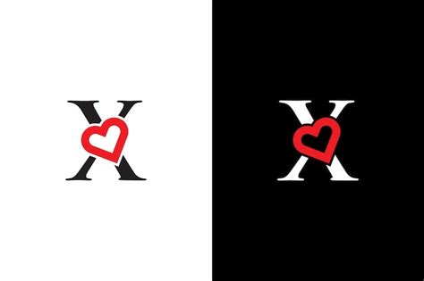 Premium Vector Logo Heart Letter X Beautiful Vector Love Logo Design