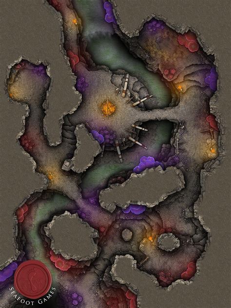 Giants Underdark Lair 40x30 Battlemap Seafoot Games Fantasy Map