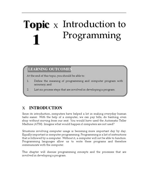 introduction to programming learning outcomes pdf control flow computer programming