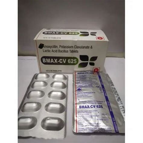 Amoxicillin Potassium Clavulanate And Lactic Acid Bacillus Tablet 625