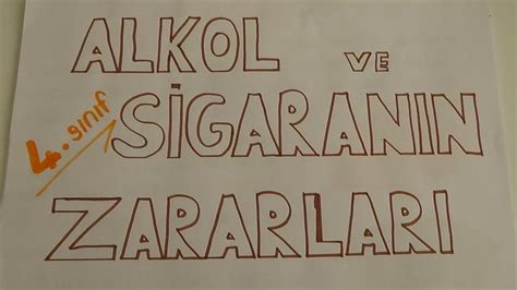Sa L N D Nen Zlesin S N F Alkol Ve Sigaran N Zararlar