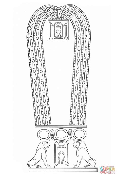Necklace From Ancient Egypt Coloring Page Free Printable Coloring Pages