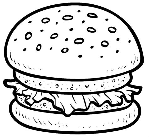 Desenhos de Hambúrguer para colorir Bora Colorir