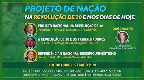 Seminário debate projeto de nação na Revolução de 30 e nos Cultura