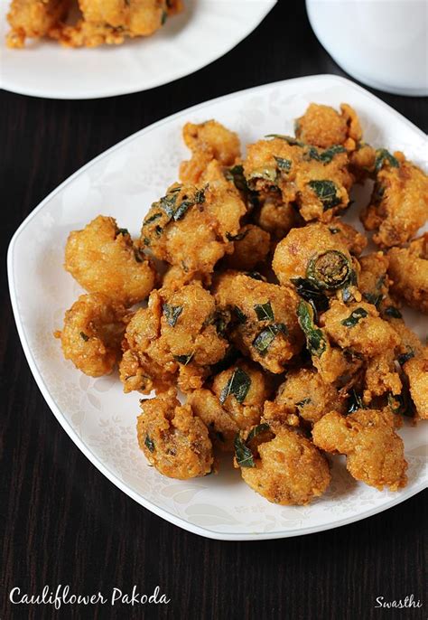 Cauliflower Pakoda Gobi Pakora Swasthi S Recipes