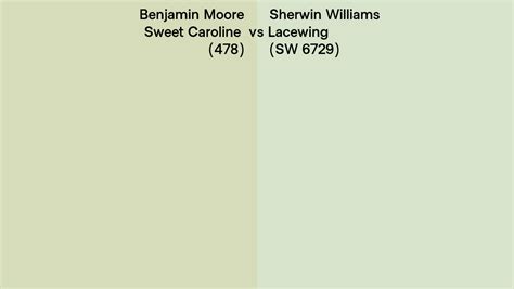 Benjamin Moore Sweet Caroline 478 Vs Sherwin Williams Lacewing SW