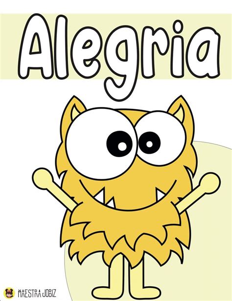 Alegria Monstruo De Las Emociones Monstruo De Las Emociones