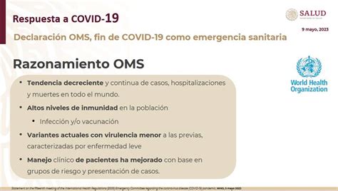 Secretar A De Salud Anuncia Fin De Emergencia Sanitaria Por Covid En