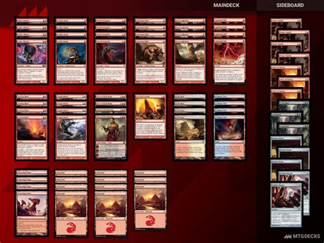 Standard Red Deck Wins Deck By Raymond Baligaya MTG DECKS