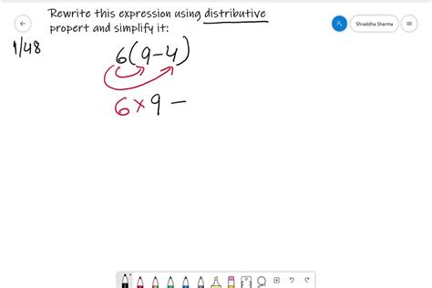 Rewrite Each Expression Using The Distributive Property Simplify If