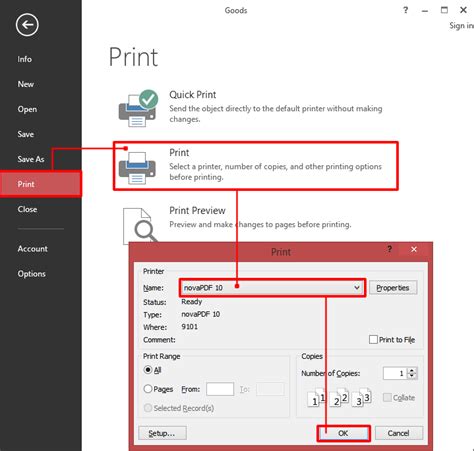 convert access to pdf novapdf