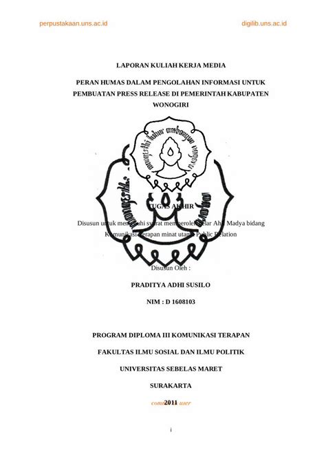 Pdf Laporan Kuliah Kerja Media Peran Humas Dalam Peran Humas