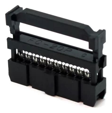 10x Conector Idc 20 Vias Femea Idc 20 Vias Macho S Trava