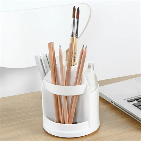 Multi Function 360 Rotating Plastic Pen Holder Multi Purpose Office