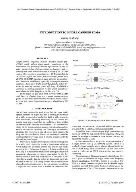pdf introduction to single carrier fdma eurasip dokumen tips