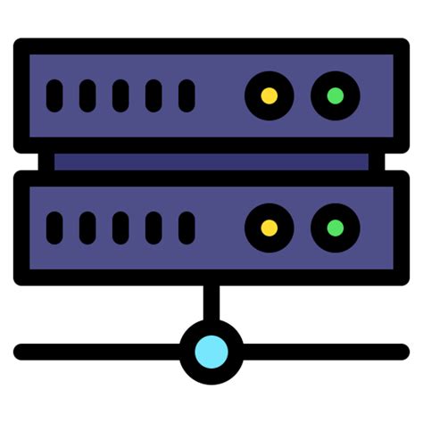 Server Generic Outline Color Icon