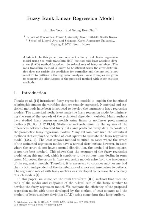 pdf fuzzy rank linear regression model