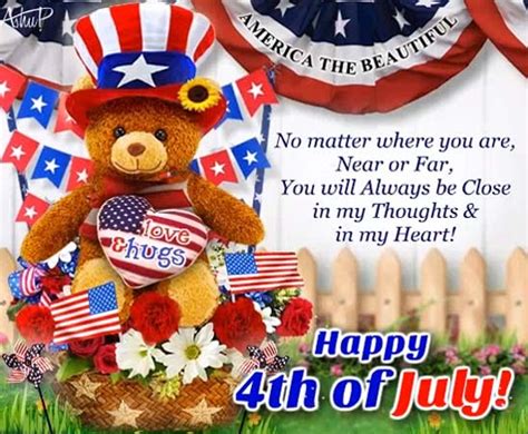Love Warm Hugs On Fourth Of Juy Free Happy Fourth Of July Ecards
