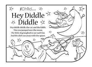 Nursery Rhymes Coloring Pages With Words