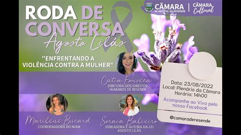 Roda de Conversa Agosto Lilás YouTube