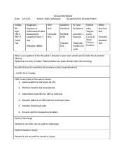 Clinical Worksheet Temp Docx Date 6 12 20 Initials BP Age 18y O M