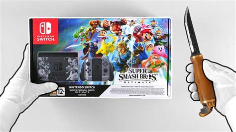 Super Smash Bros Ultimate Nintendo Switch Console Unboxing Limited