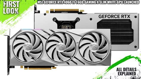 MSI GeForce RTX 4060 Ti 16 GB GAMING X Slim White Graphics Card