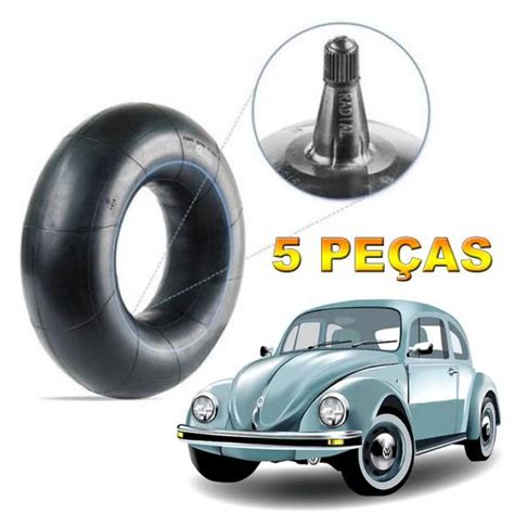 Kit 5 Câmaras de Ar F 15 Tr15 Uso Pneu Fusca 5 60 15 165R15 Bico