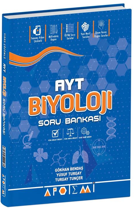 Apotemi Yayınları AYT Biyoloji Soru Bankası Kitapİşler İşler