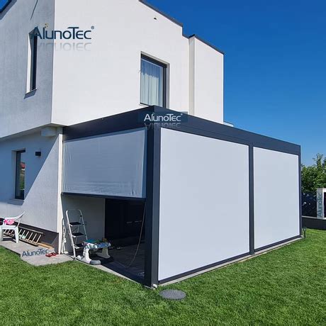 AlunoTec Pergo Lux Heavy Duty Motorized Pergola With Motorized Vertical