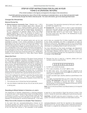 Fillable Online STEP BY STEP INSTRUCTIONS FOR FILLING IN YOUR FORM G 45