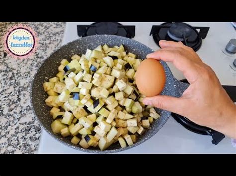PATLICAN VE YUMURTANIZ VARMIBİR HAFTADIR BU TARİFİ YAPIYORUM ETTEN