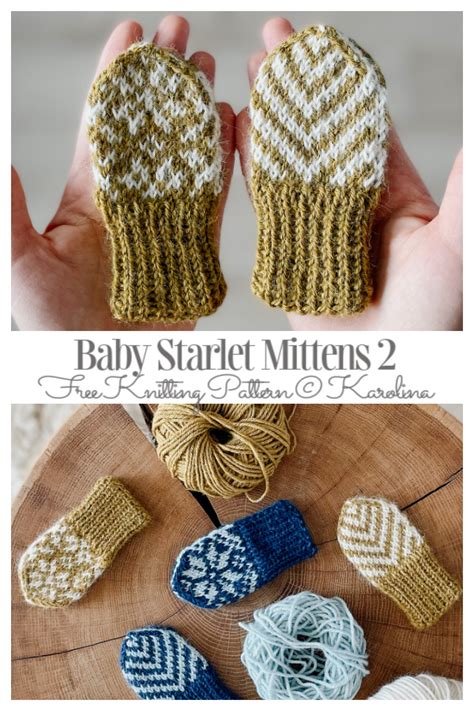 Baby Starlet Mittens Free Knitting Patterns Artofit