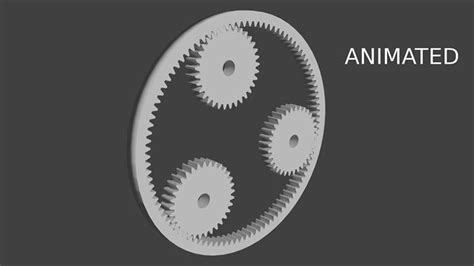 Planetary Gearbox 3D Model Animated Rigged CGTrader